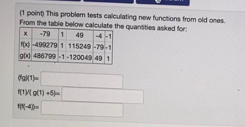 Solved 1 Point This Problem Tests Calculating New 1498