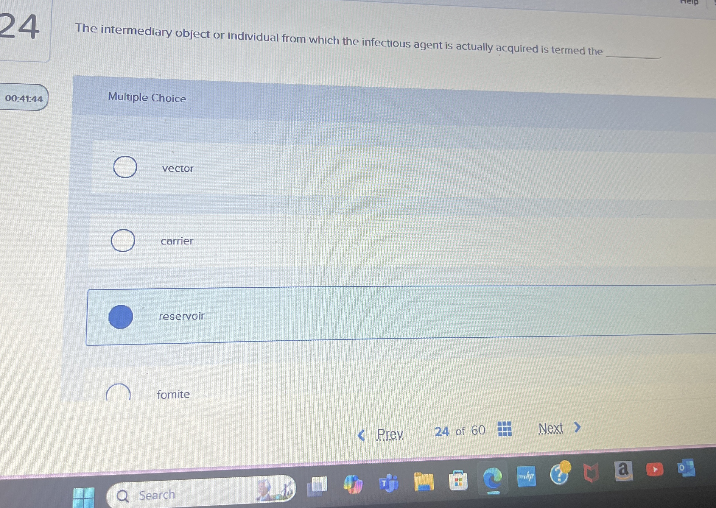 Solved 24The intermediary object or individual from which | Chegg.com