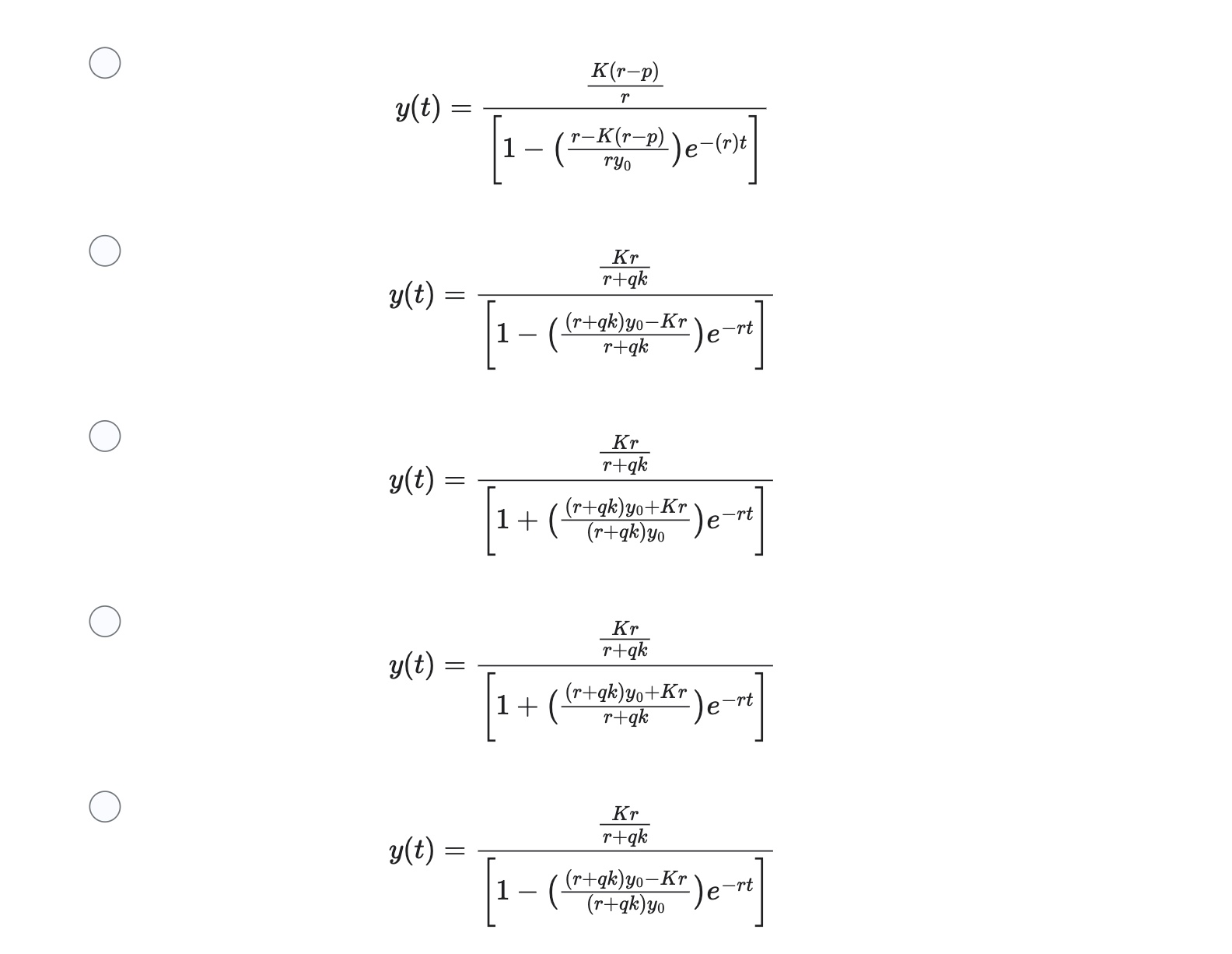 Solved Question 1 (1 ﻿point)Solve the following first order | Chegg.com
