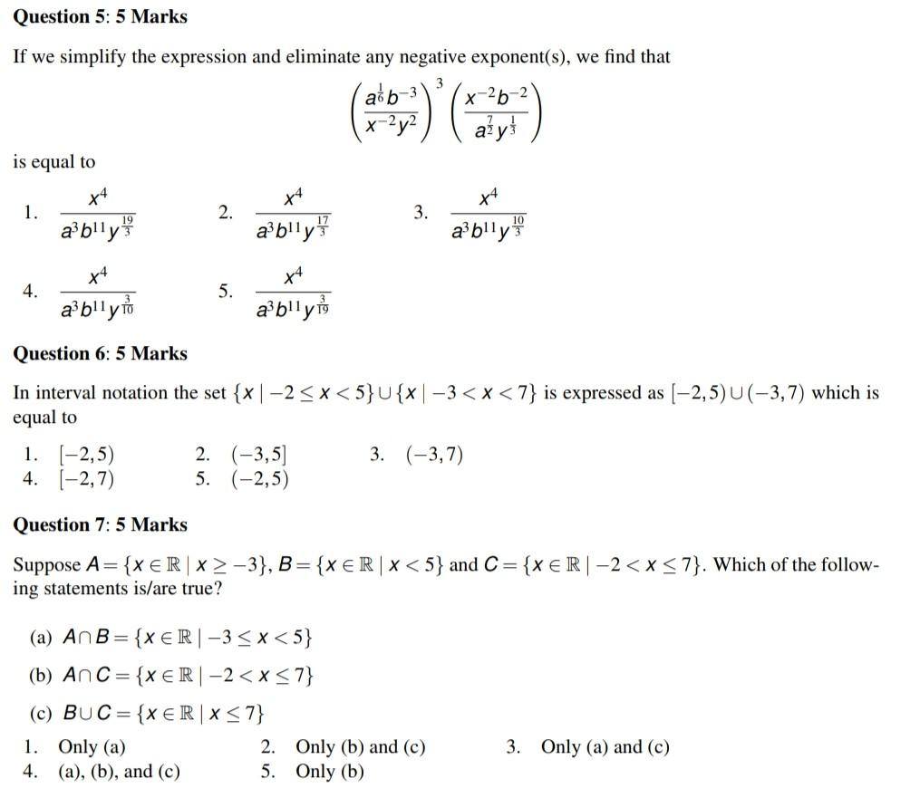 Solved Question 5: 5 Marks If we simplify the expression and | Chegg.com