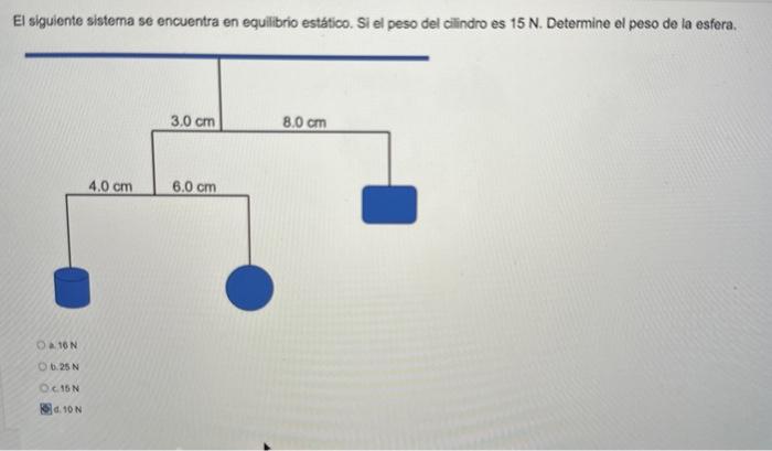 Solved The following system is in static equilibrium. If | Chegg.com