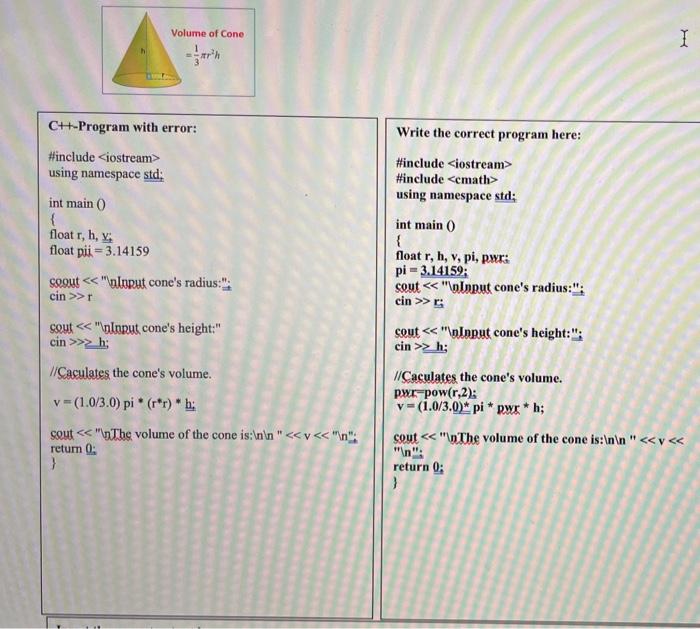 Solved find syntax, logic, and run time erros in the three | Chegg.com