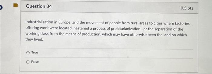 Industrialization in Europe, and the movement of | Chegg.com