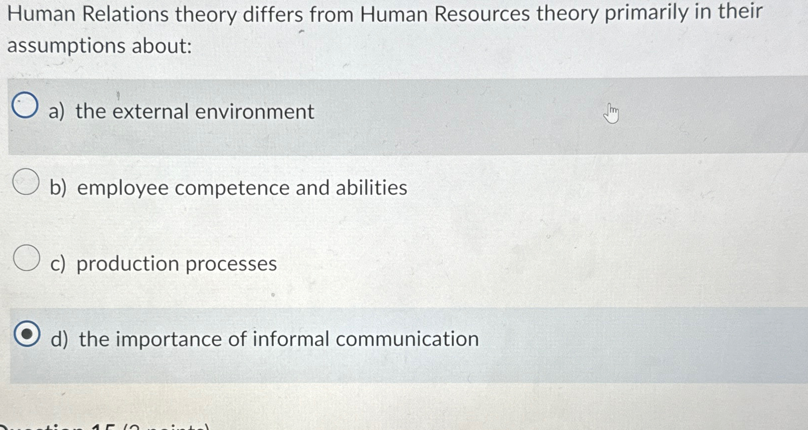 Solved Human Relations theory differs from Human Resources | Chegg.com