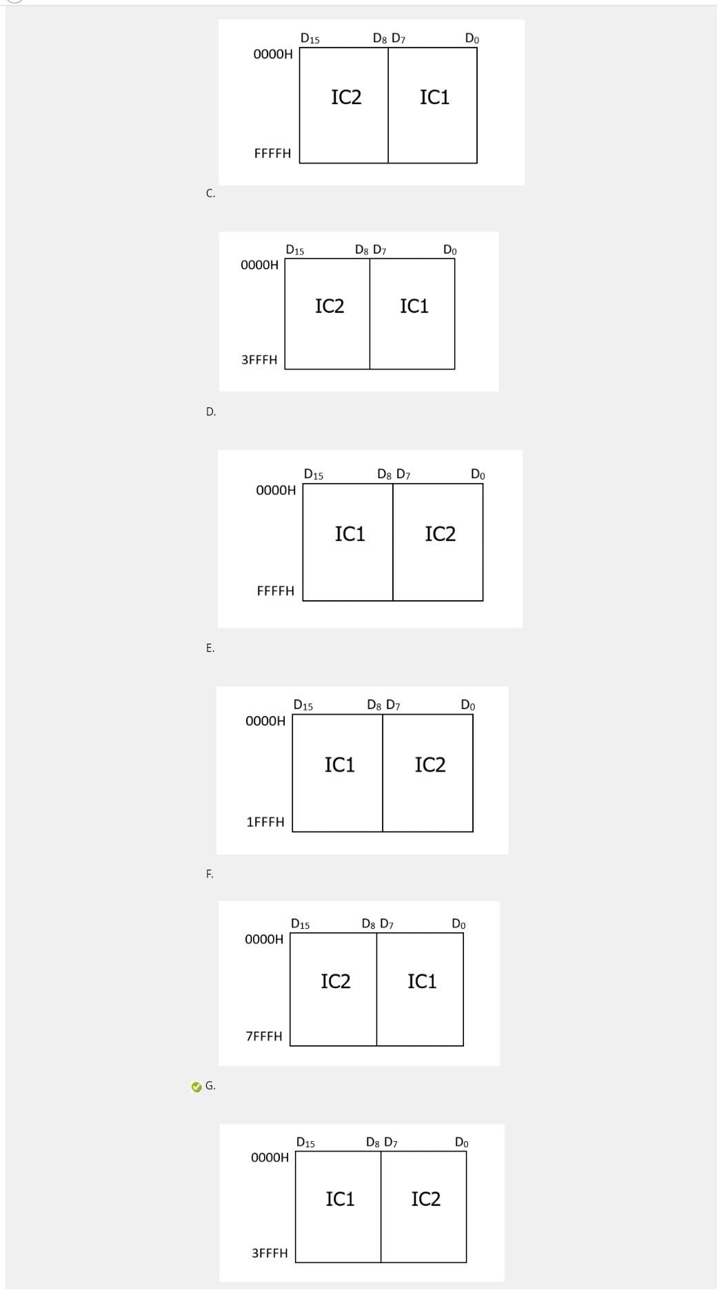 Solved The memory map for the circuit below is: Selected | Chegg.com