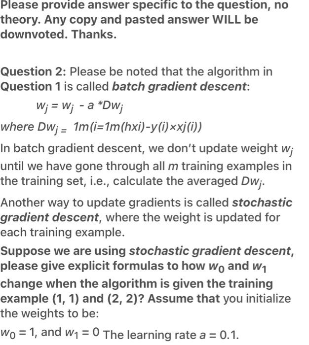 Solved Please provide answer specific to the question, no | Chegg.com