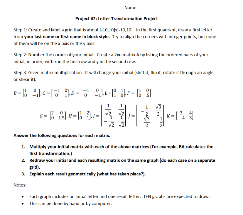 Solved I need help describing what type of ﻿transformation | Chegg.com