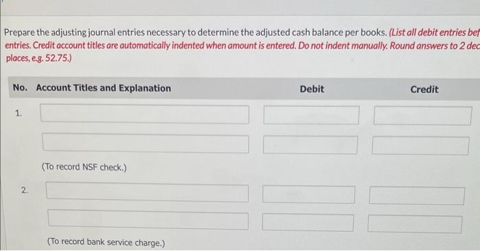 Solved What is the proper adjusted cash balance per bank? | Chegg.com