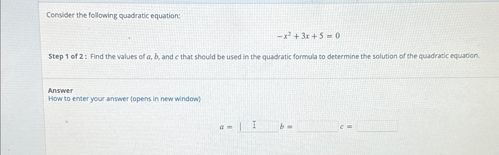 Solved Consider the following quadratic | Chegg.com