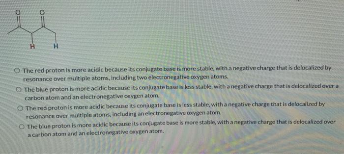 Solved In each compound below, two protons are color-coded | Chegg.com