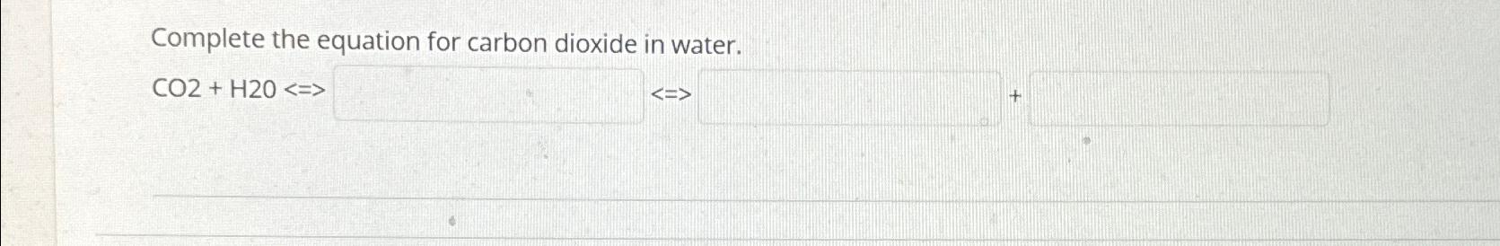 Solved Complete the equation for carbon dioxide in | Chegg.com