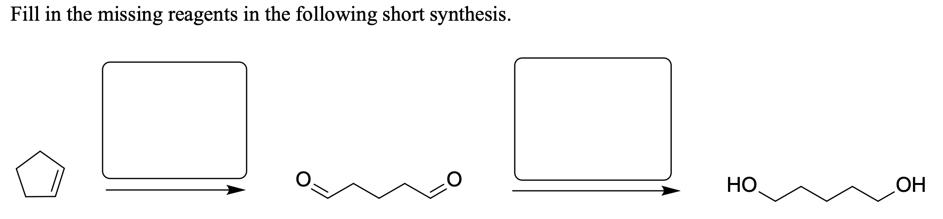 Solved Fill in the missing reagents in the following short | Chegg.com