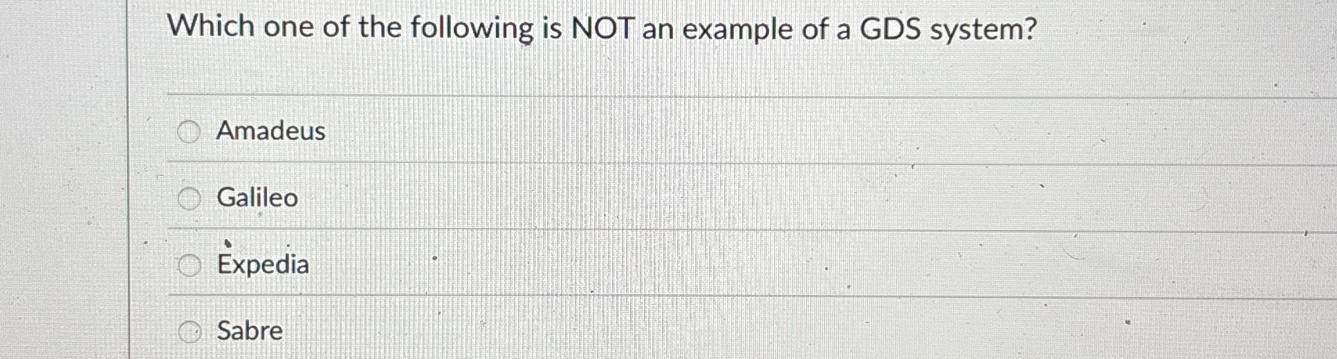 Solved Which one of the following is NOT an example of a GDS | Chegg.com