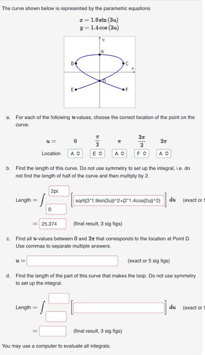 Solved The curve shown below is represented by the | Chegg.com