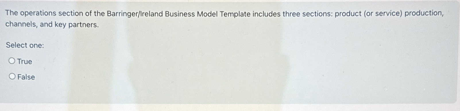 Solved The operations section of the Barringer/Ireland | Chegg.com