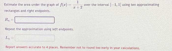 Solved Estimate the area under the graph of f(x) = = | Chegg.com