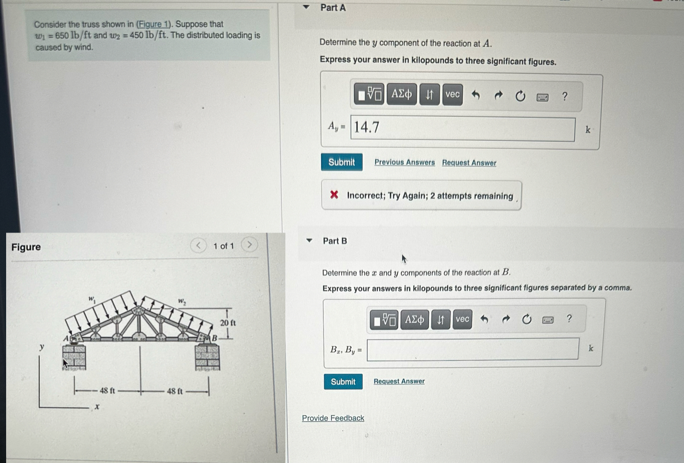 Solved Consider the truss shown in (Figure 1). ﻿Suppose that | Chegg.com