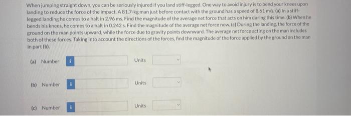 Solved When jumping straight down, you can be seriously | Chegg.com