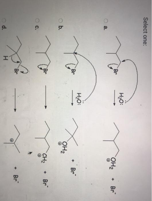 Solved Given the following reaction: Br H2O heat TOH Which | Chegg.com