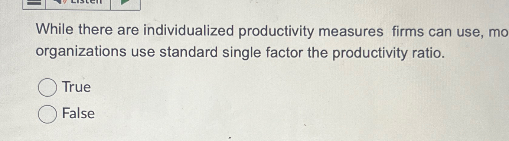 Solved While there are individualized productivity measures | Chegg.com