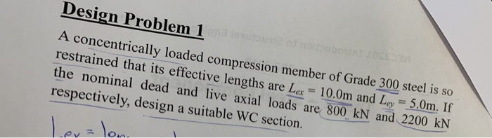 Solved Design Problem 1 A concentrically loaded compression | Chegg.com