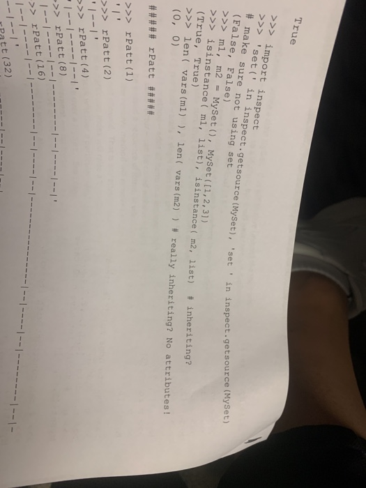 Solved 1. Inheritance. Write a class MySet that will behave | Chegg.com