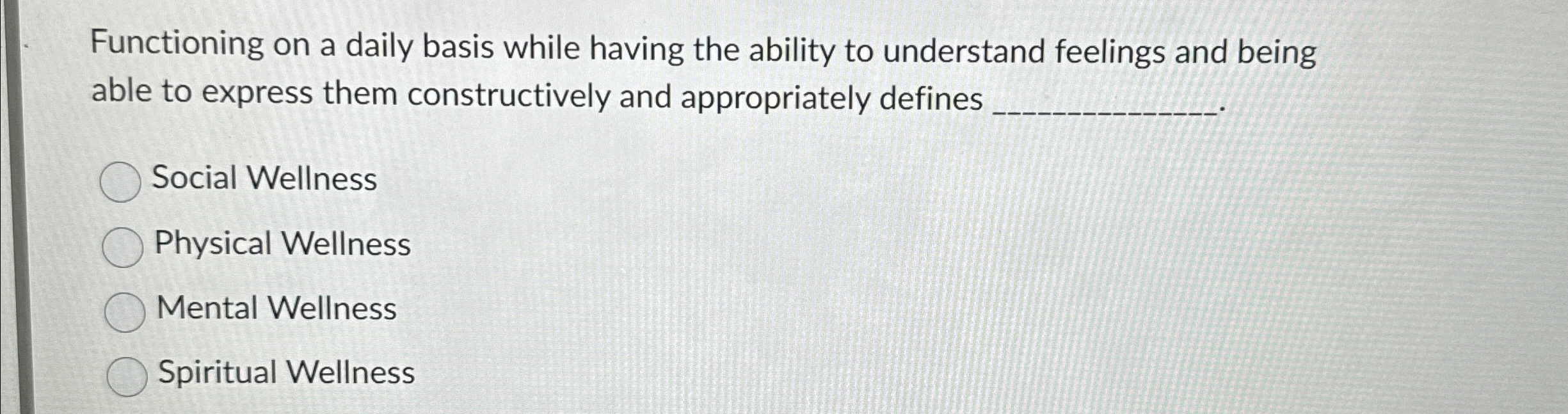 Solved Functioning on a daily basis while having the ability | Chegg.com