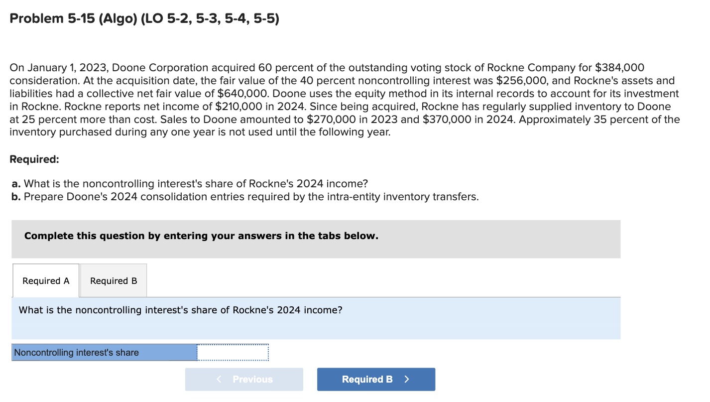 Solved Problem 5-15 (Algo) (LO 5-2, 5-3, 5-4, 5-5) ﻿On | Chegg.com