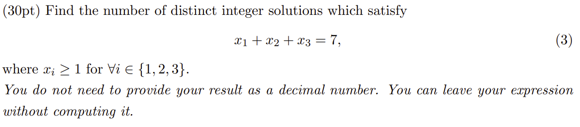 Solved Find the number of distinct integer solutions which | Chegg.com
