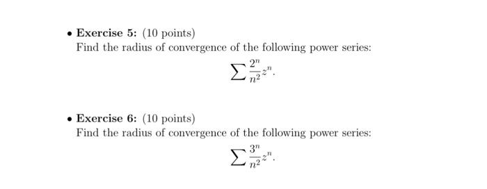 Solved - Exercise 5: (10 points) Find the radius of | Chegg.com
