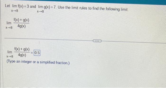 Solved Let limx→3f(x)=2 and limx→3g(x)=4. Use the limit | Chegg.com