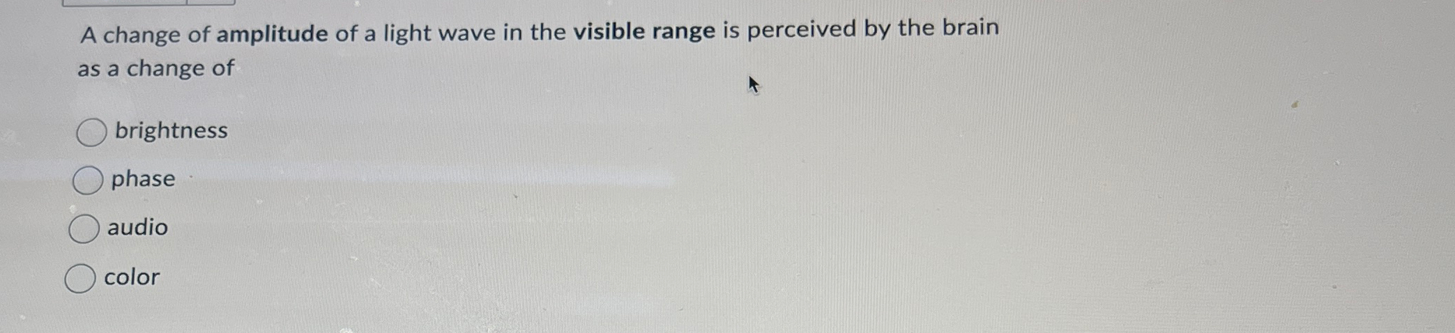 Solved A change of amplitude of a light wave in the visible | Chegg.com