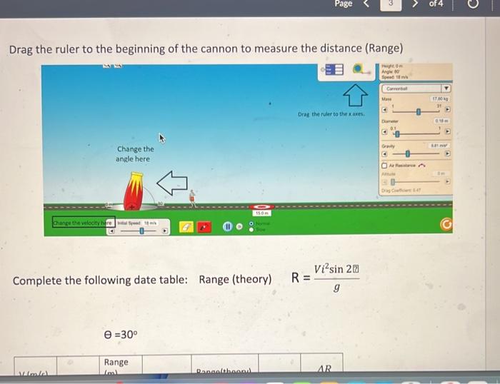 Drag the ruler to the beginning of the cannon to | Chegg.com