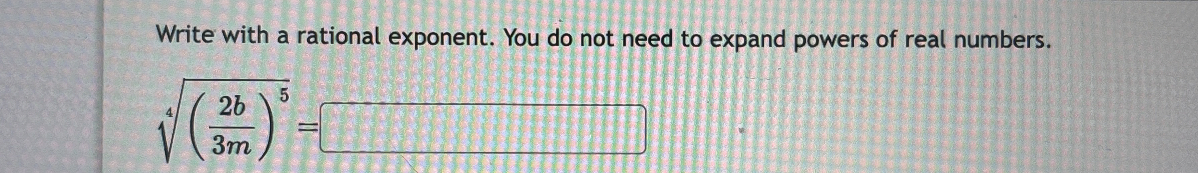 Solved Write with a rational exponent. You do not need to | Chegg.com