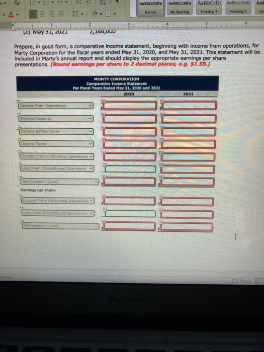 Solved Problem 16-06 (Part Level Submission) Marty | Chegg.com