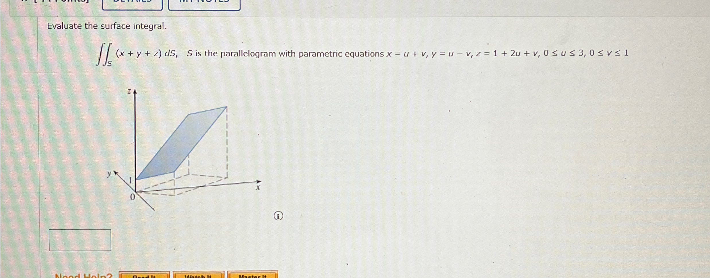 Solved Evaluate the surface integral.∬S(x+y+z)dS,S ﻿is the | Chegg.com