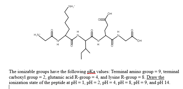 Solved The ionizable groups have the following pKa values: | Chegg.com