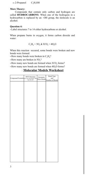 Solved Experiment 12 - Molecular Models Purpose: The purpose | Chegg.com