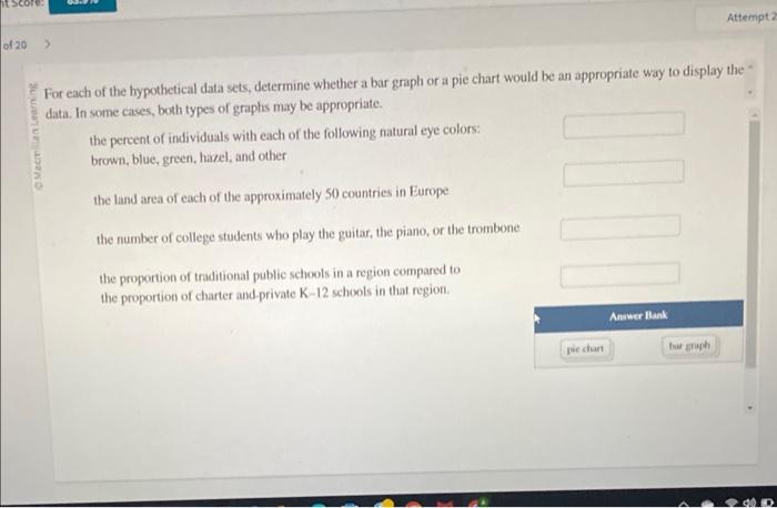 Solved For each of the hypothetical data sets, determine | Chegg.com