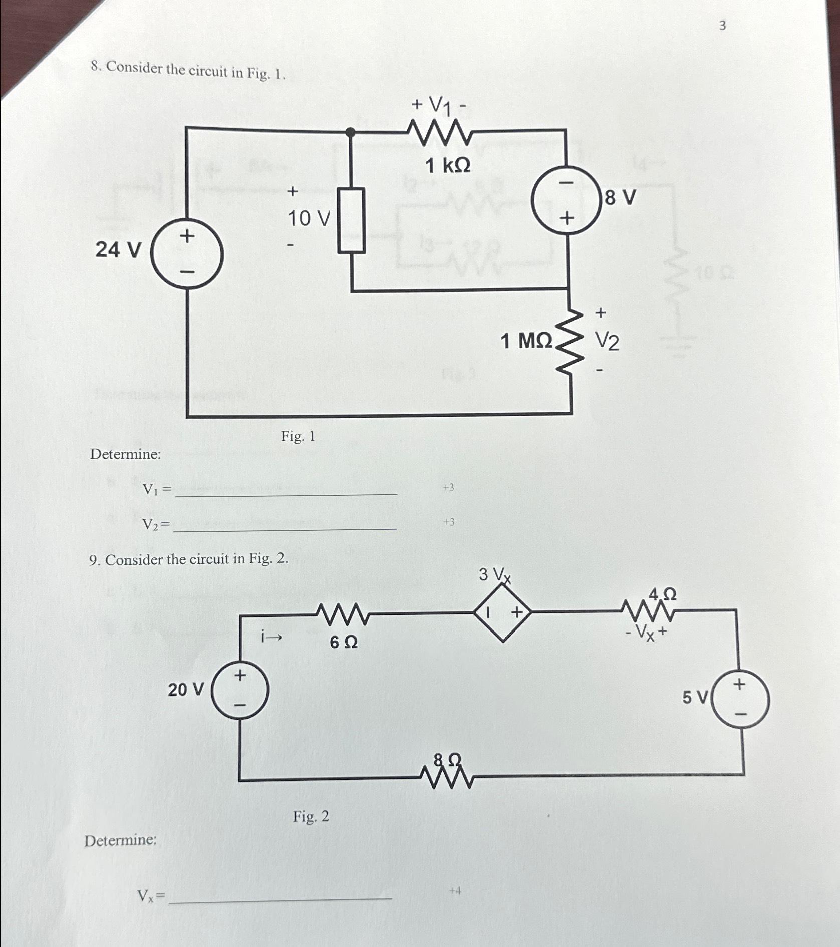 Solved 38. ﻿Consider the circuit in Fig. 1.Fig. | Chegg.com