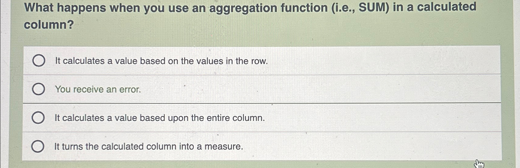 Solved What happens when you use an aggregation function | Chegg.com