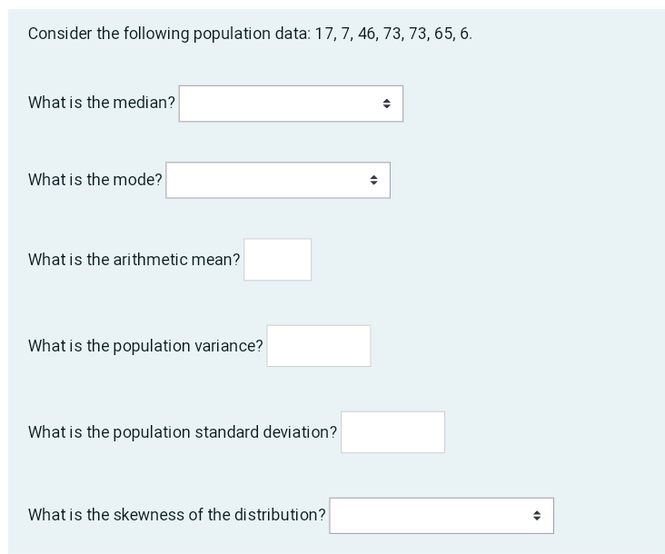 Solved Consider the following population data: | Chegg.com