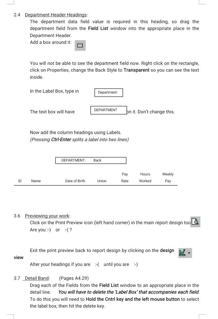1. Example of the Report for this tutorial: (Your | Chegg.com
