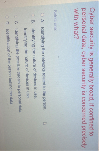 [Solved]: Cyber security is generally broad, if confined to