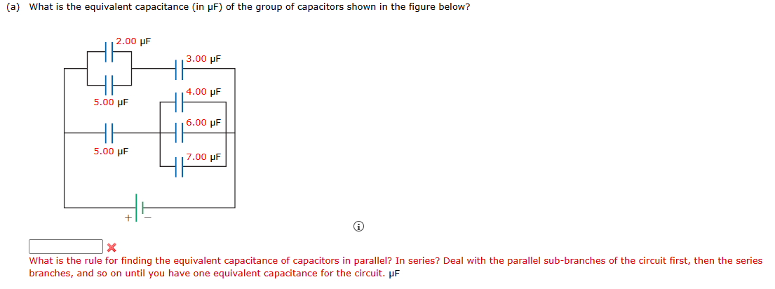 Solved (a) ﻿What is the equivalent capacitance (in \( \mu | Chegg.com