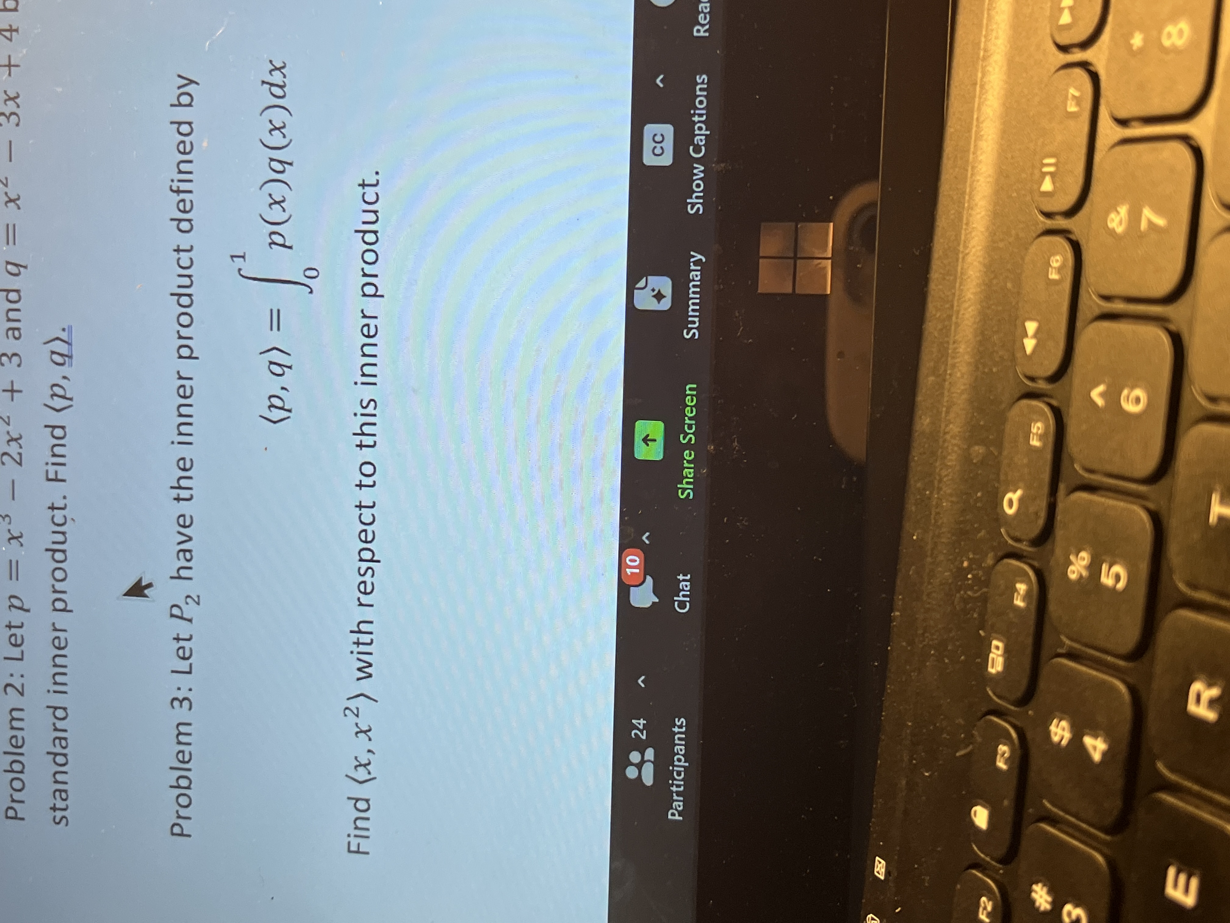 Solved Let P2 ﻿have the inner product defined | Chegg.com