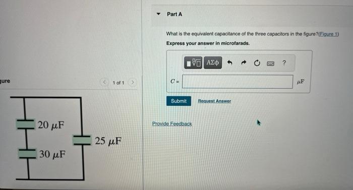 Solved What is the equivalent capacitance of the three | Chegg.com