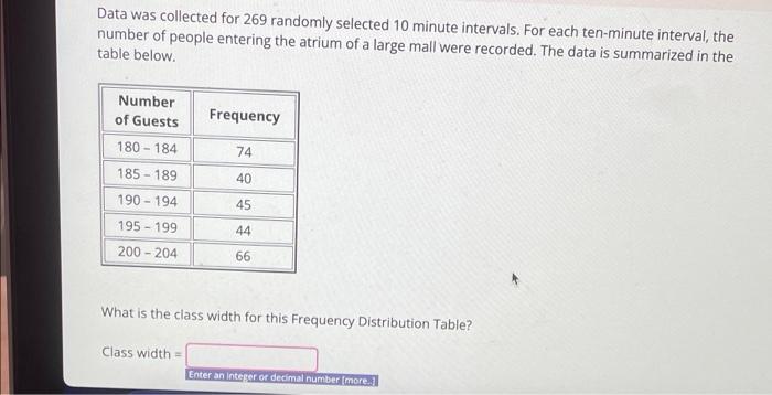 Solved Data was collected for 269 randomly selected 10 | Chegg.com