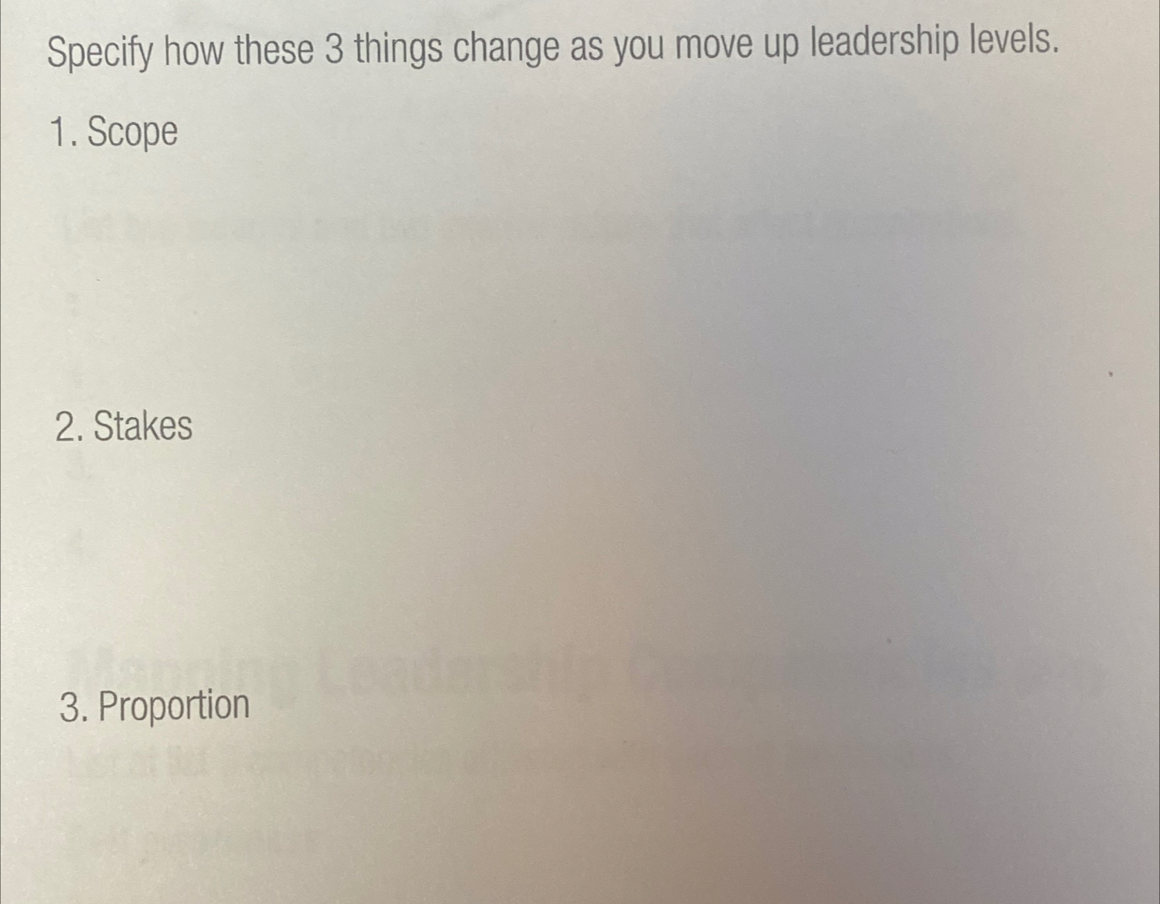 Solved Specify how these 3 ﻿things change as you move up | Chegg.com