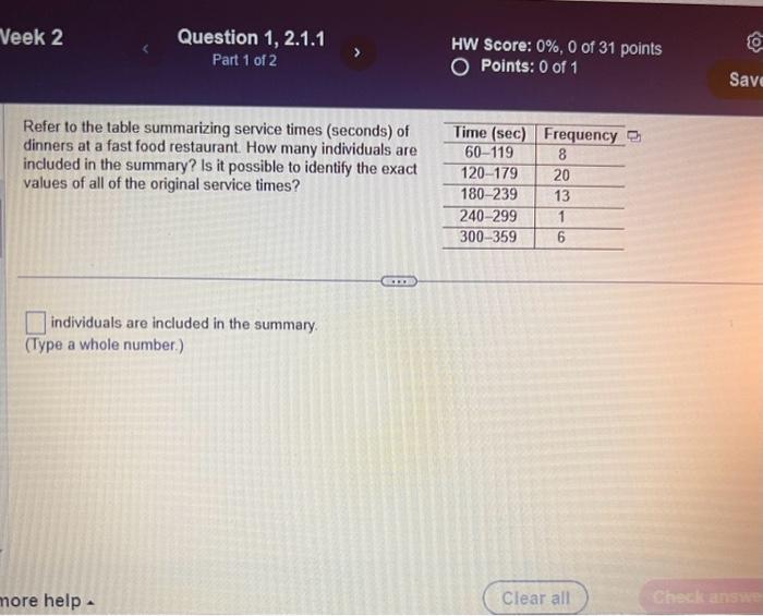 Solved Refer to the table summarizing service times | Chegg.com